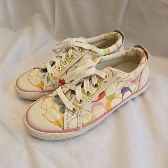 Coach | Shoes | Coach Barrett Signature Multi Colored Sneakers Shoes ...